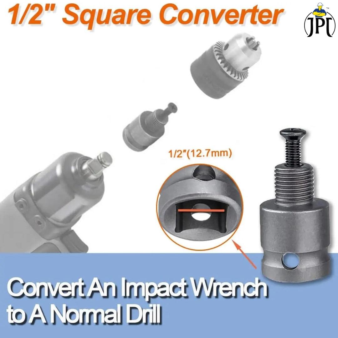 JPT Drill Chuck Adopter For Impact Wrench 1/2" Shank
